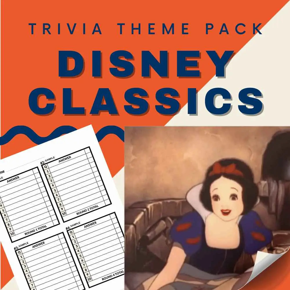 Disney Classics Trivia Night Theme Pack | Family-Friendly Trivia ...