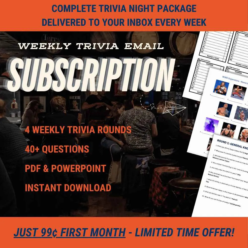 Weekly Trivia Subscription Email Service - Cheap Trivia