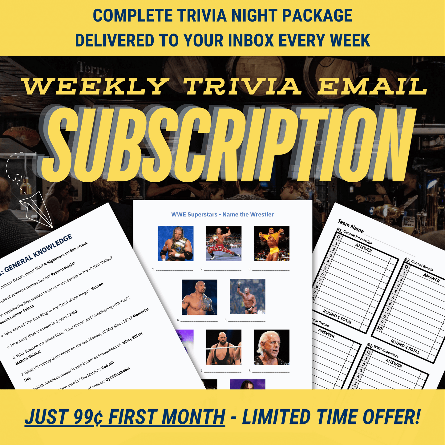 Weekly Trivia Subscription Email Service - Cheap Trivia