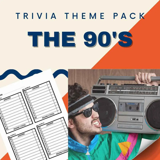 The 90's Trivia Night Theme Pack | 1990's Trivia Questions – Cheap Trivia